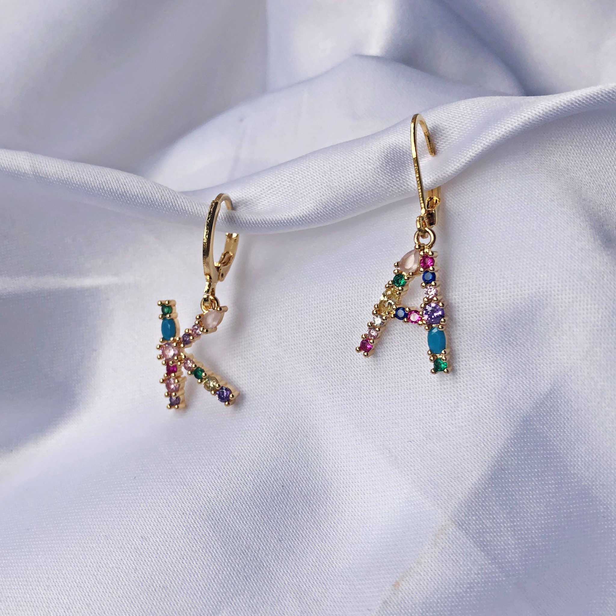 Custom Rainbow Initial Earring – Kamakula