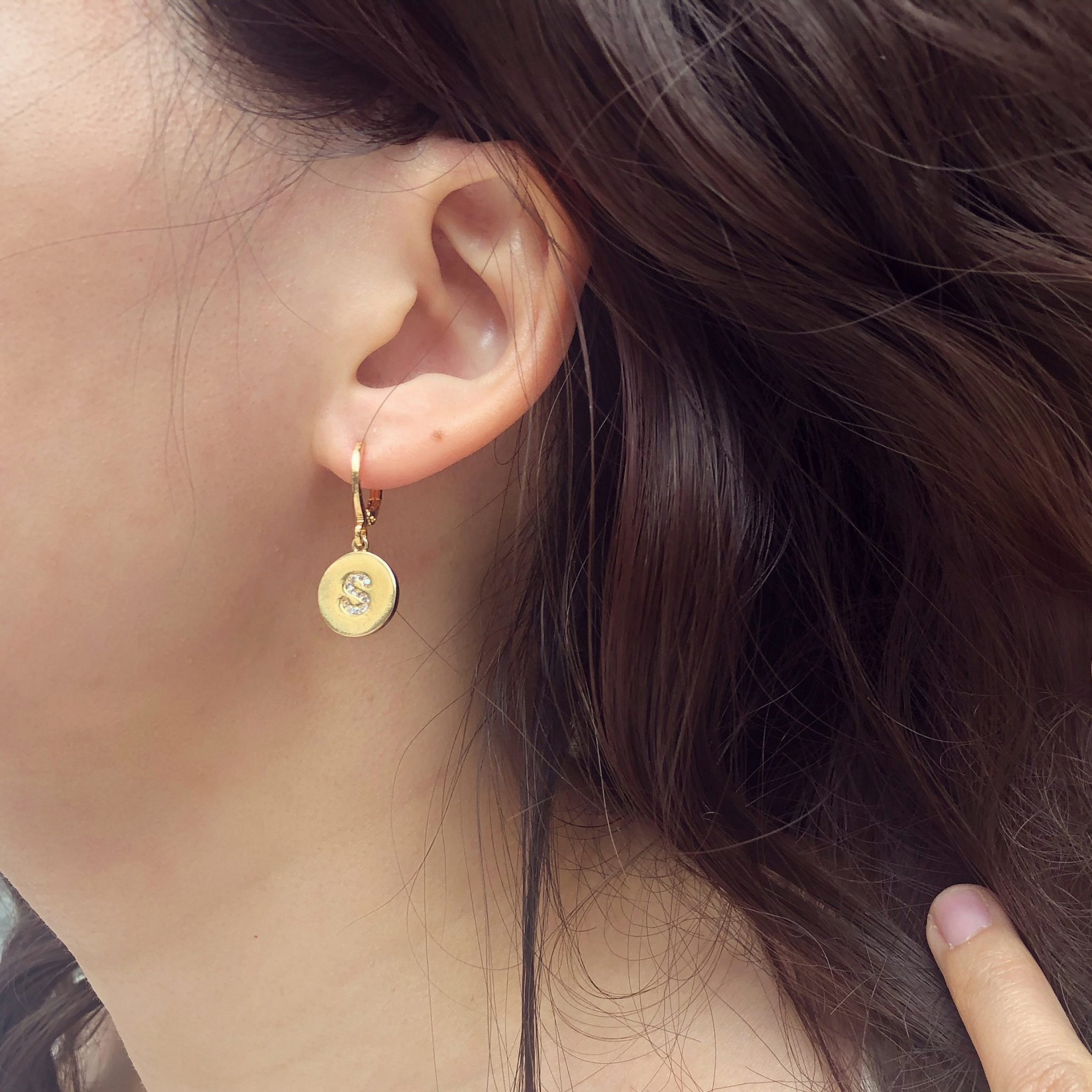 Custom Initial Hoop Earring – Kamakula